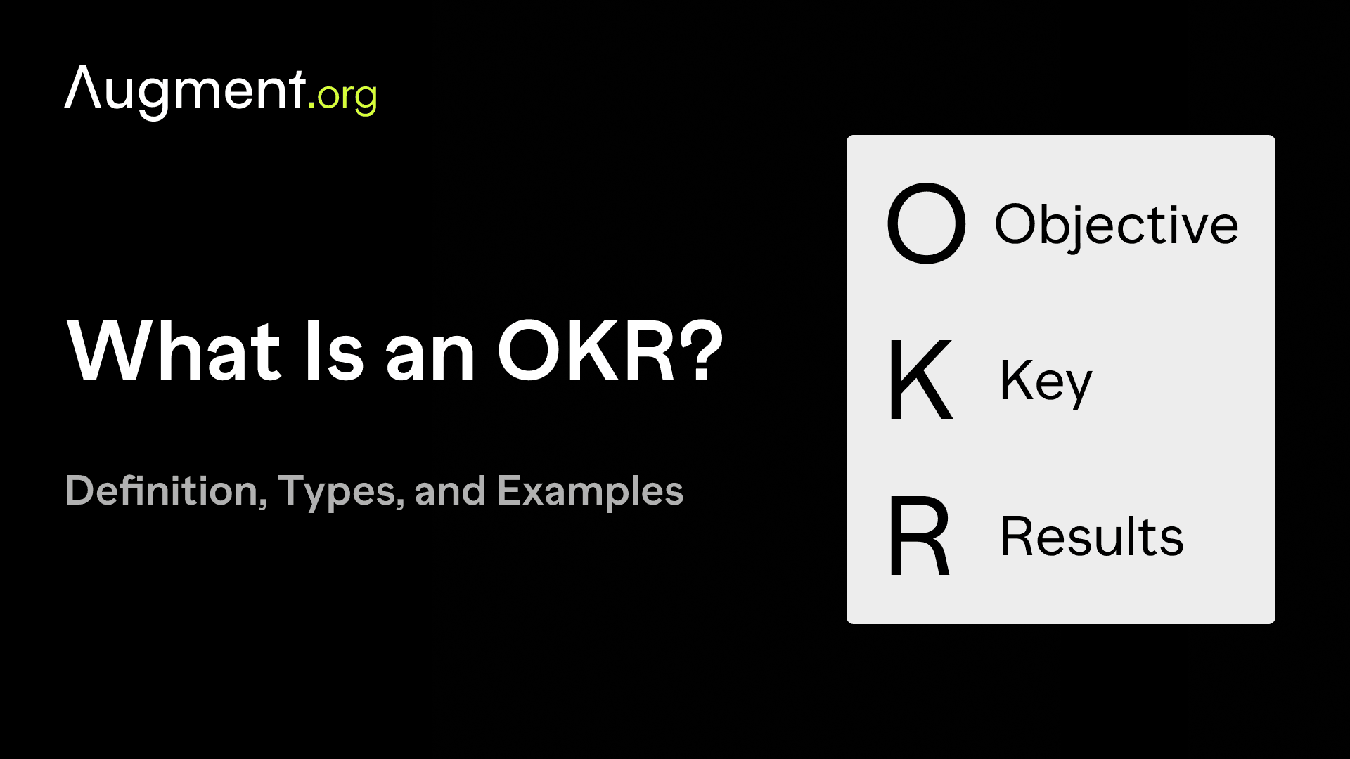 What Is an OKR? Definition, Types, and Examples